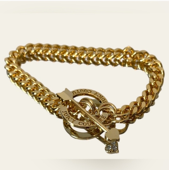 Juicy Couture | Jewelry | Juicy Couture Arrow Chain Link Bracelet Gold ...
